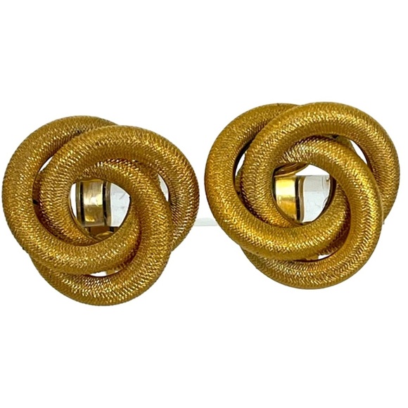 Jewelry | Vintage Sarah Covington Gold Knot Clip On Earrings | Poshmark